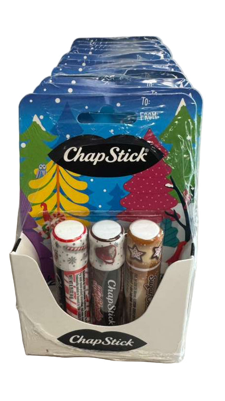 ChapStick Holiday Lip Balm – Hot Chocolate, Candy Cane & Sugar Cookie ...